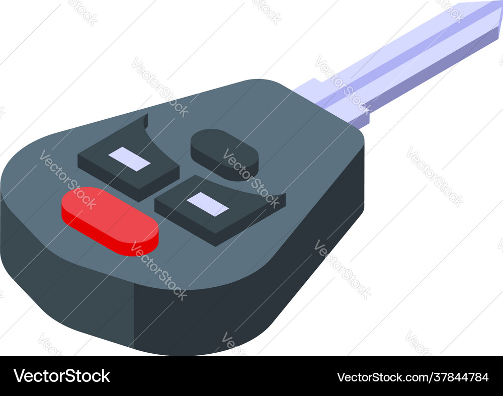 Smart car key drive icon isometric style Vector Image