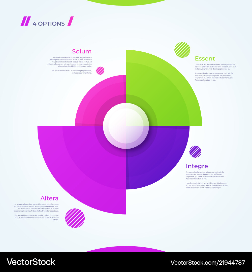 Circle chart design template for creating Vector Image