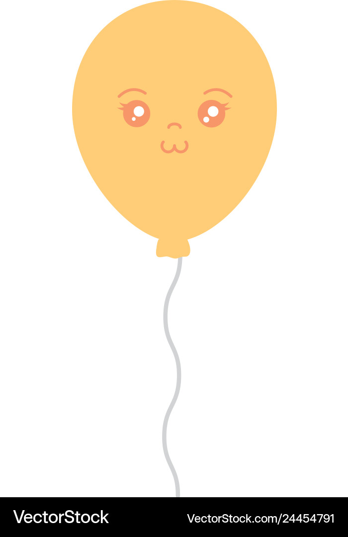 Balloon helium floating kawaii character Vector Image