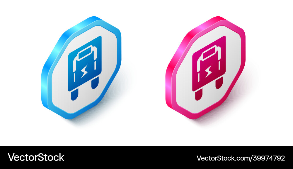 Isometric electrical panel icon isolated on white Vector Image