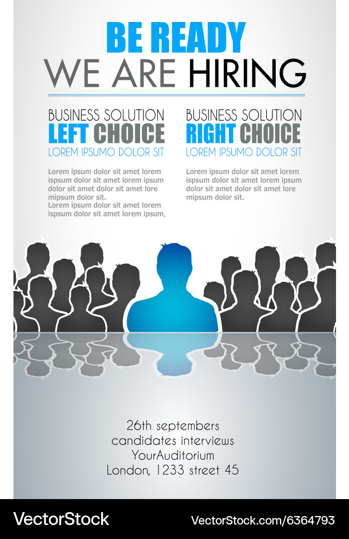 We Are Hiring background for your hiring posters Vector Image