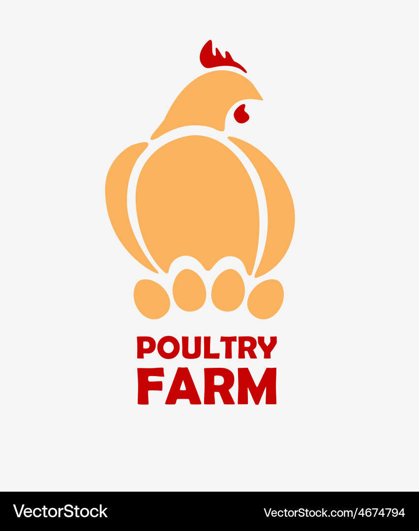 Chicken logo design template Royalty Free Vector Image