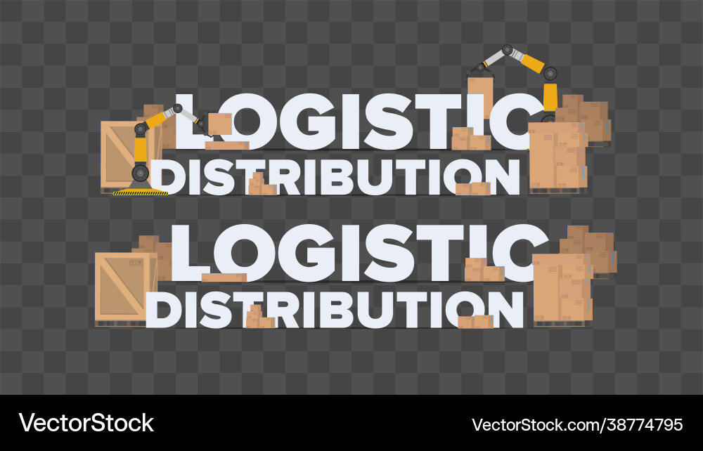 Logistic distribution inscription Royalty Free Vector Image