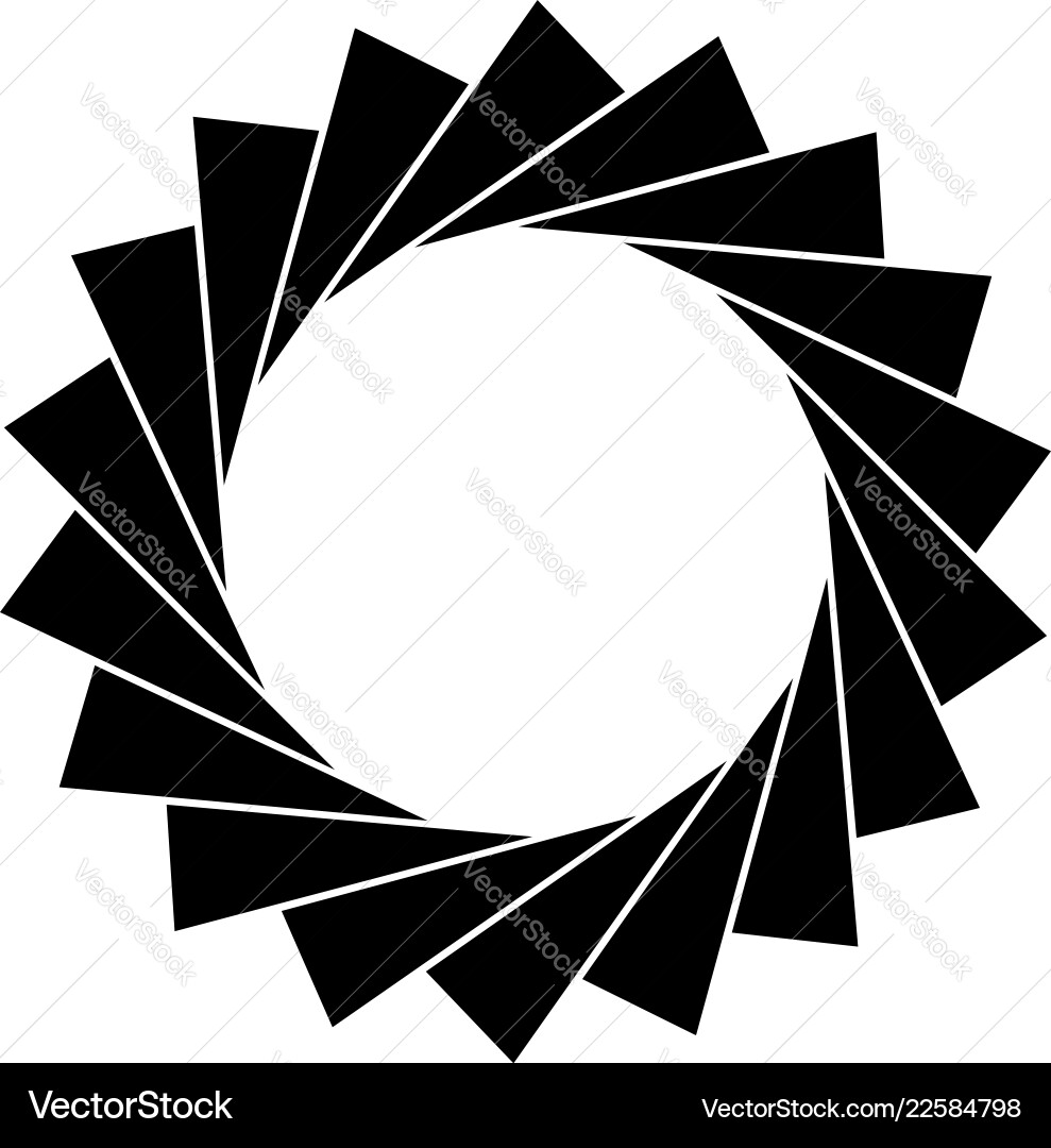 Abstract concentric mandala motif design element Vector Image