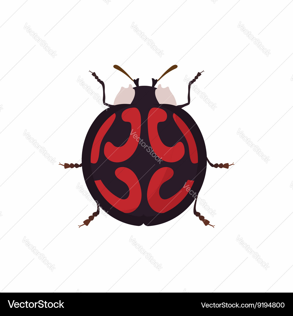 Bug icon cartoon style Royalty Free Vector Image