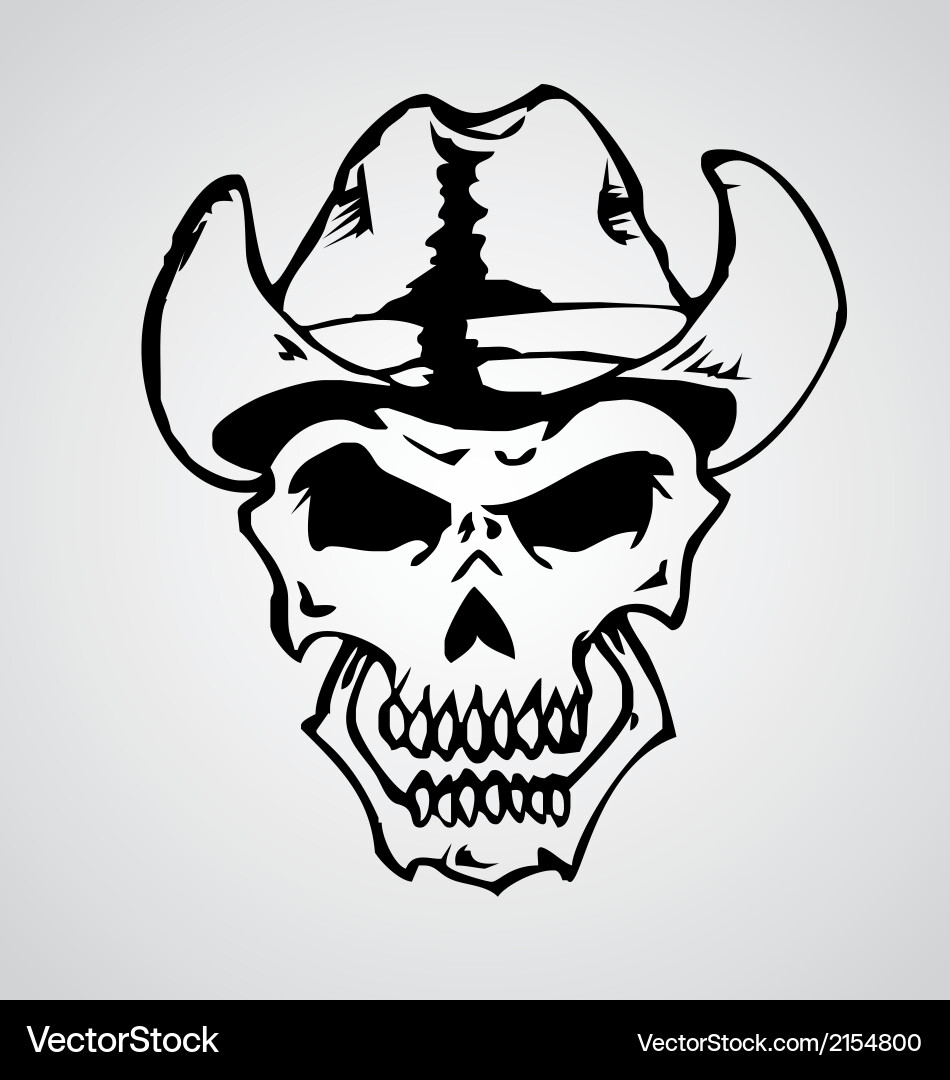 Cowboy Skull Royalty Free Vector Image - VectorStock