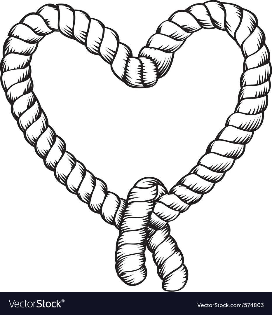 Tied rope Royalty Free Vector Image - VectorStock