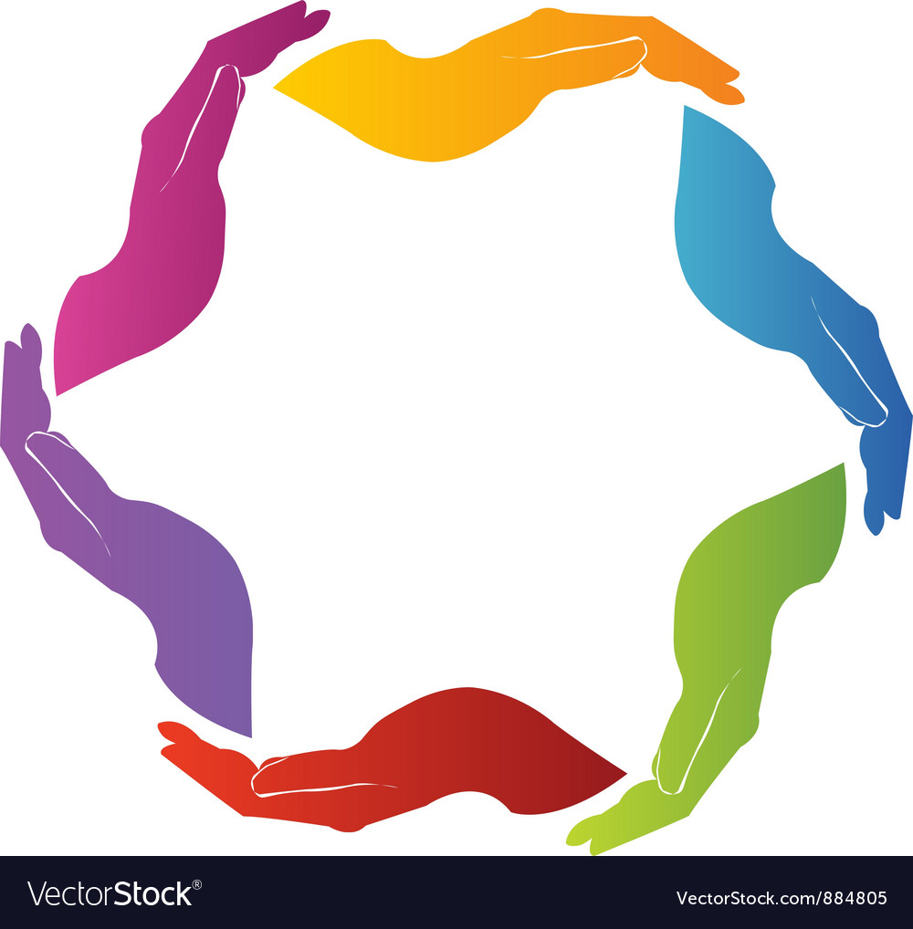 Unity Hands Logo Clipart