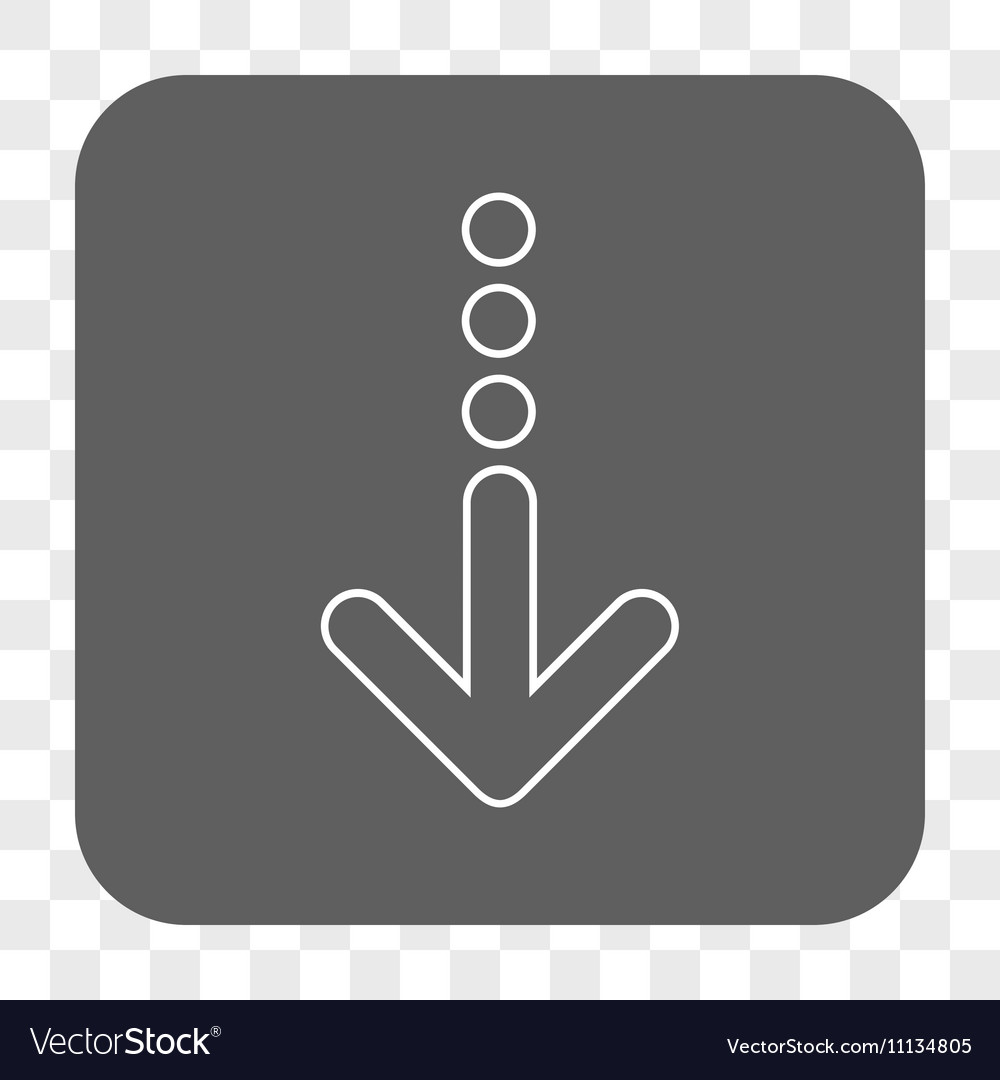 Send down rounded square button Royalty Free Vector Image