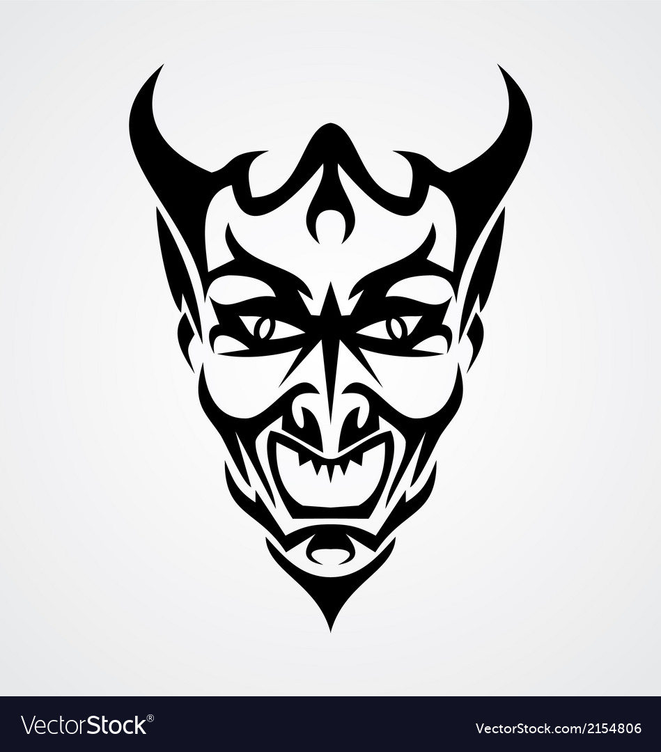 Devil Face Royalty Free Vector Image - VectorStock