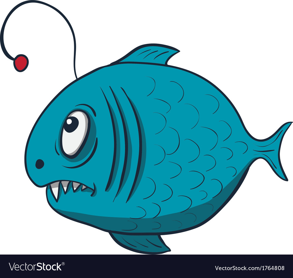 Funny cartoon fish Royalty Free Vector Image - VectorStock