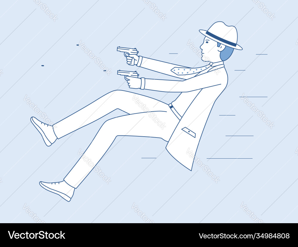 A dangerous mission an undercover agent Royalty Free Vector