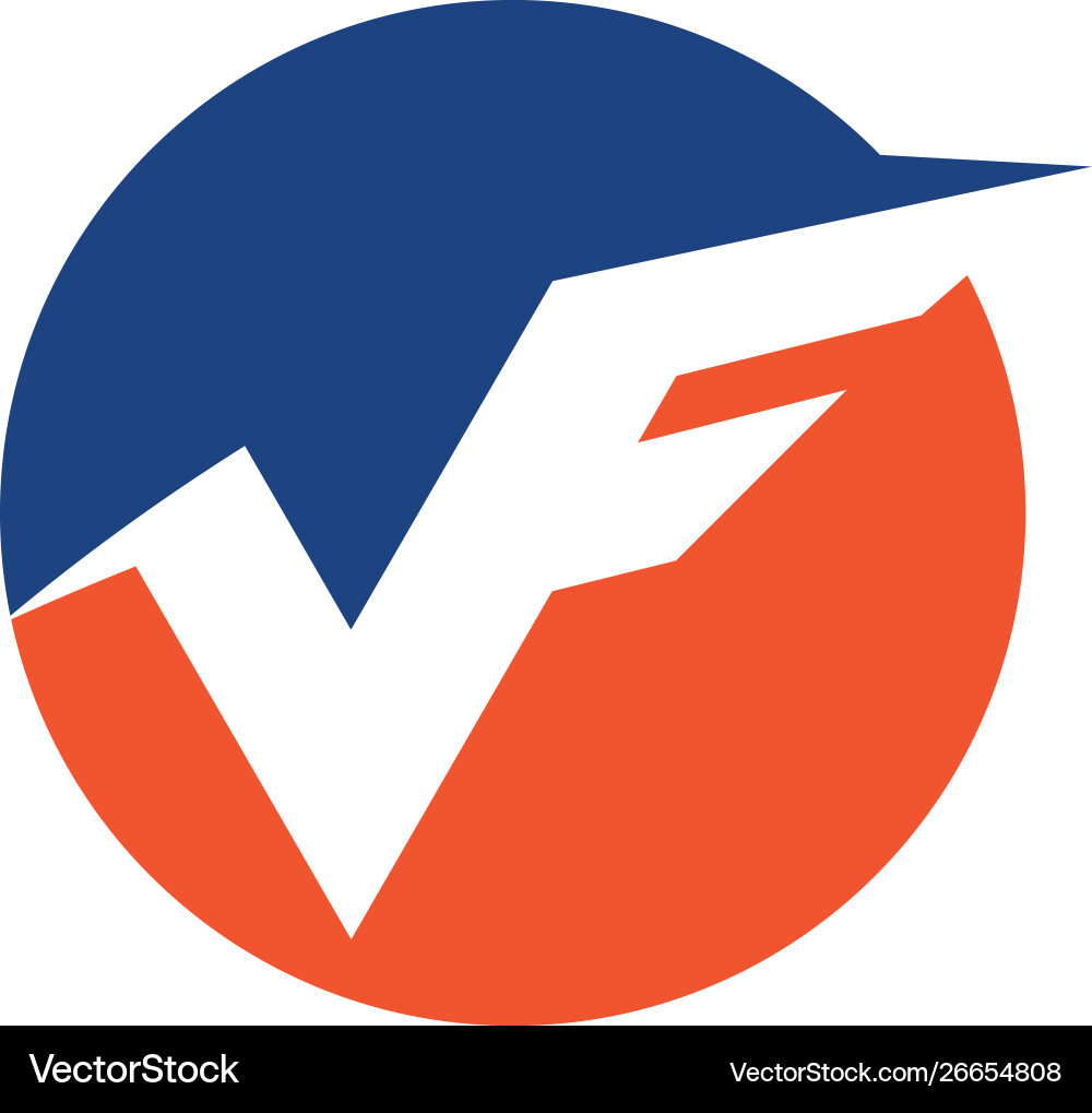 V f letter logo Royalty Free Vector Image - VectorStock
