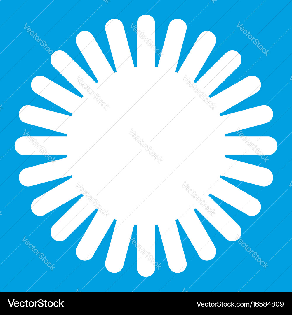 Sun icon white Royalty Free Vector Image - VectorStock