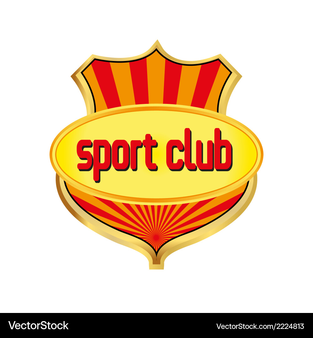 Sport club logo template Royalty Free Vector Image