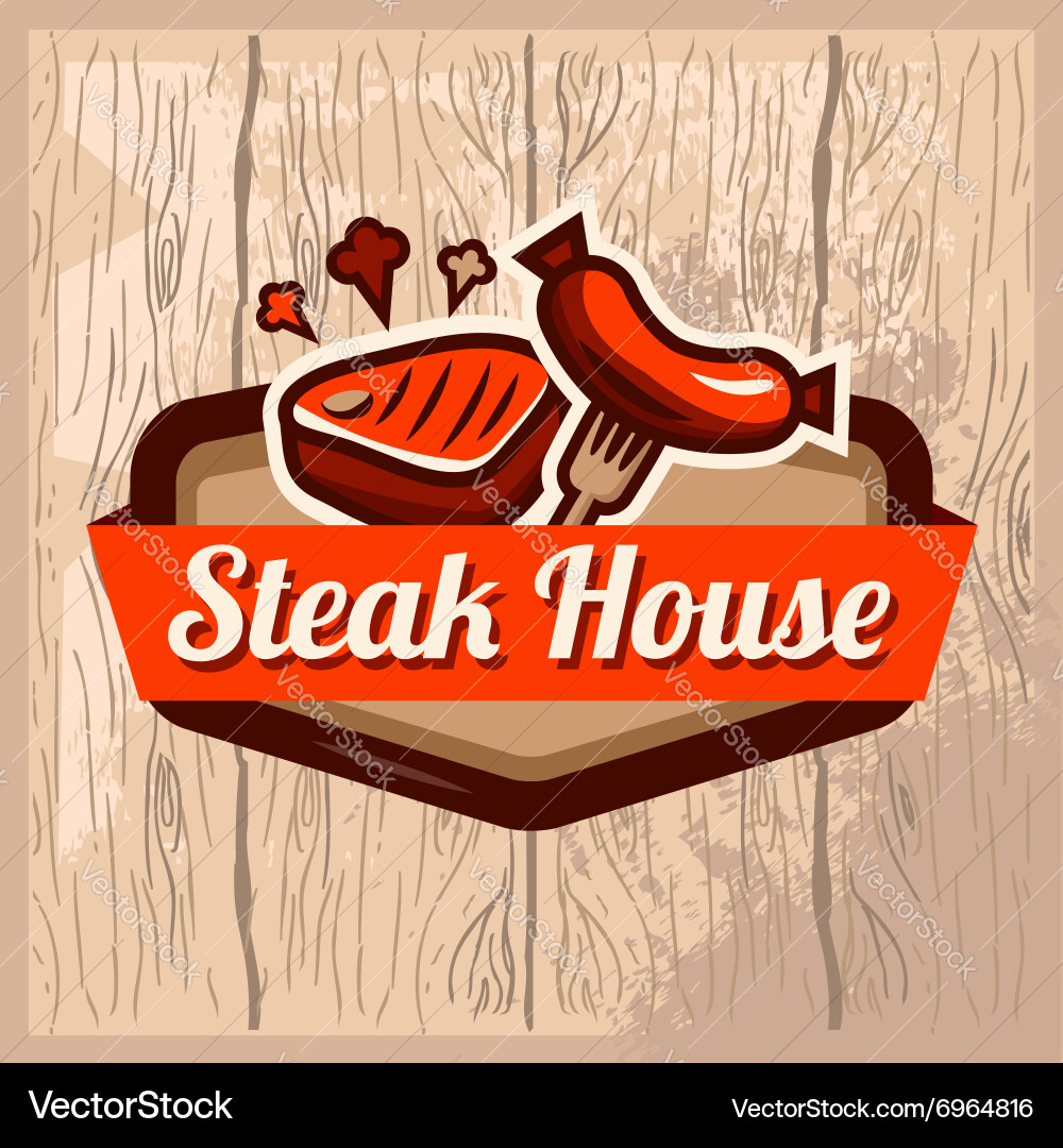 Steak house logo Royalty Free Vector Image - VectorStock