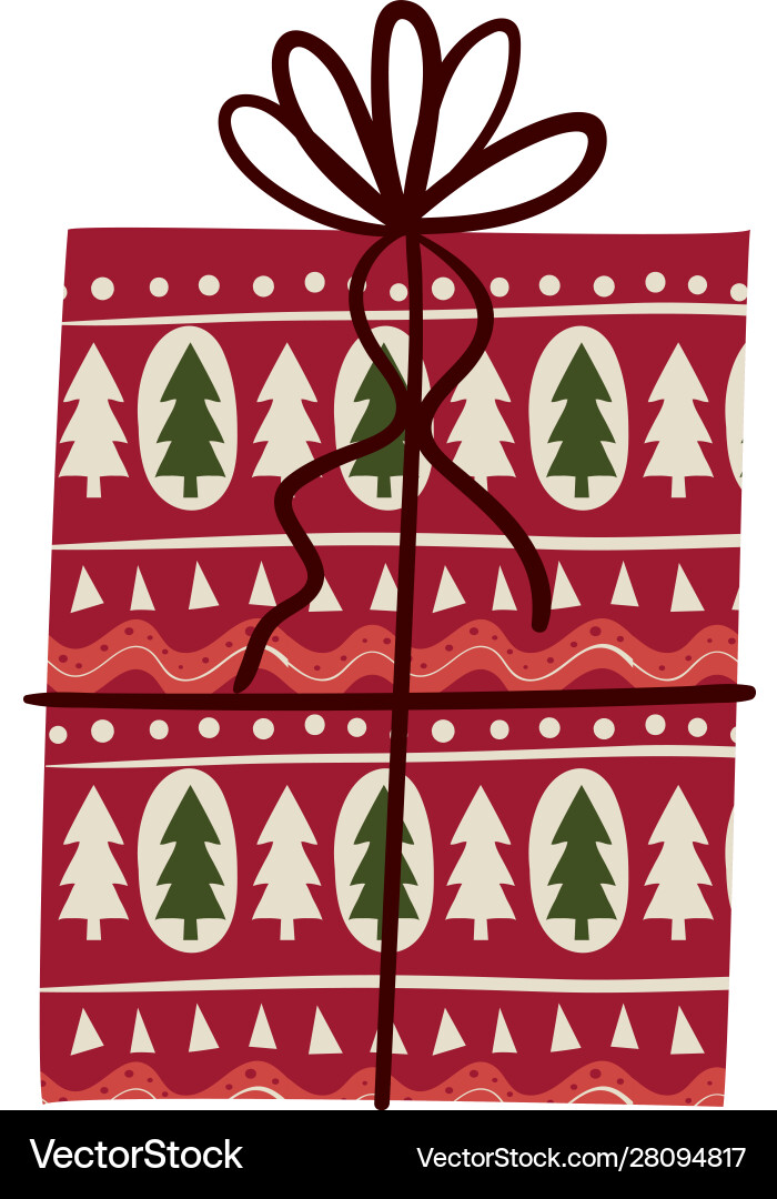 Merry christmas gift design Royalty Free Vector Image