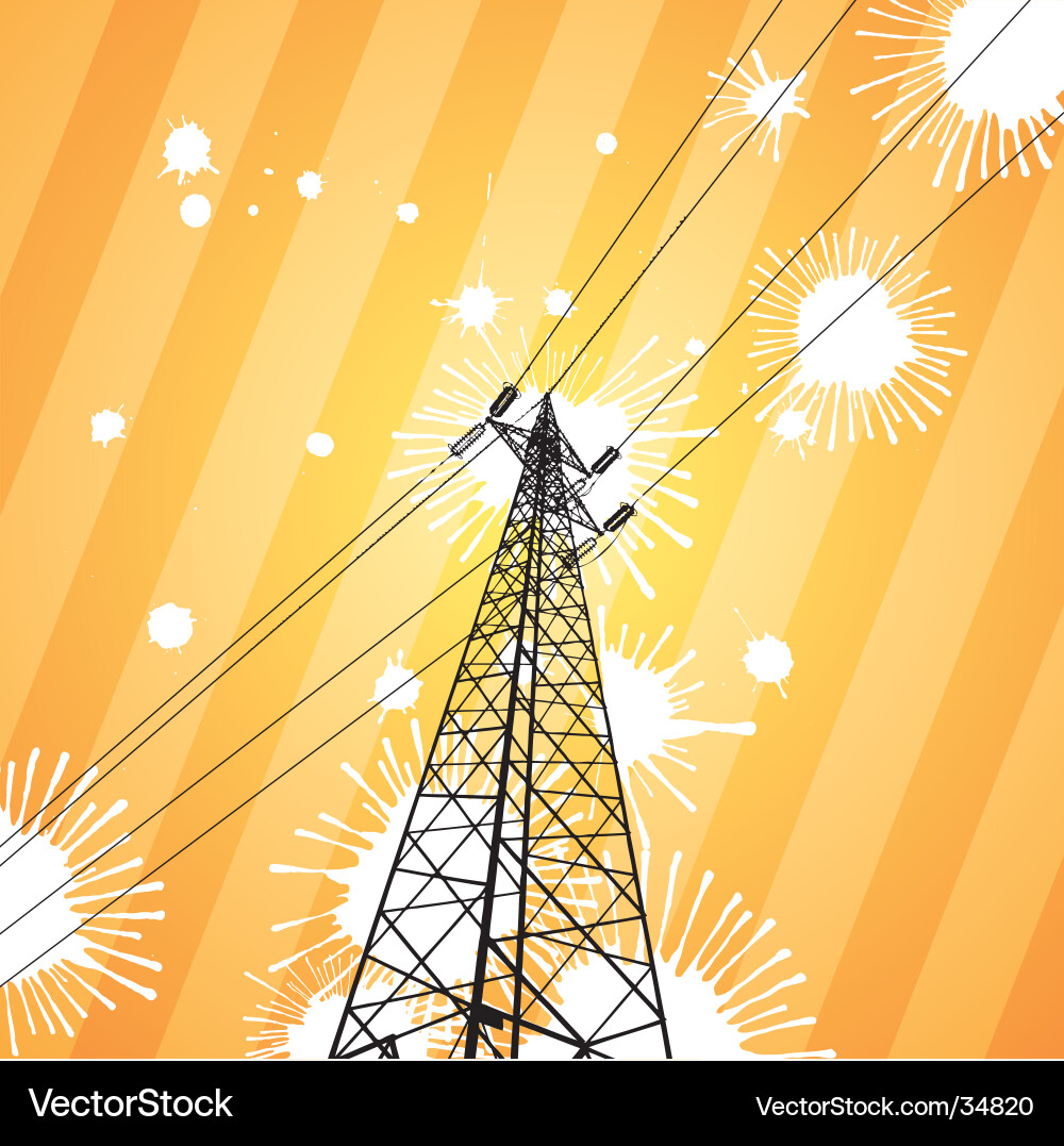Electricity pylon Royalty Free Vector Image - VectorStock