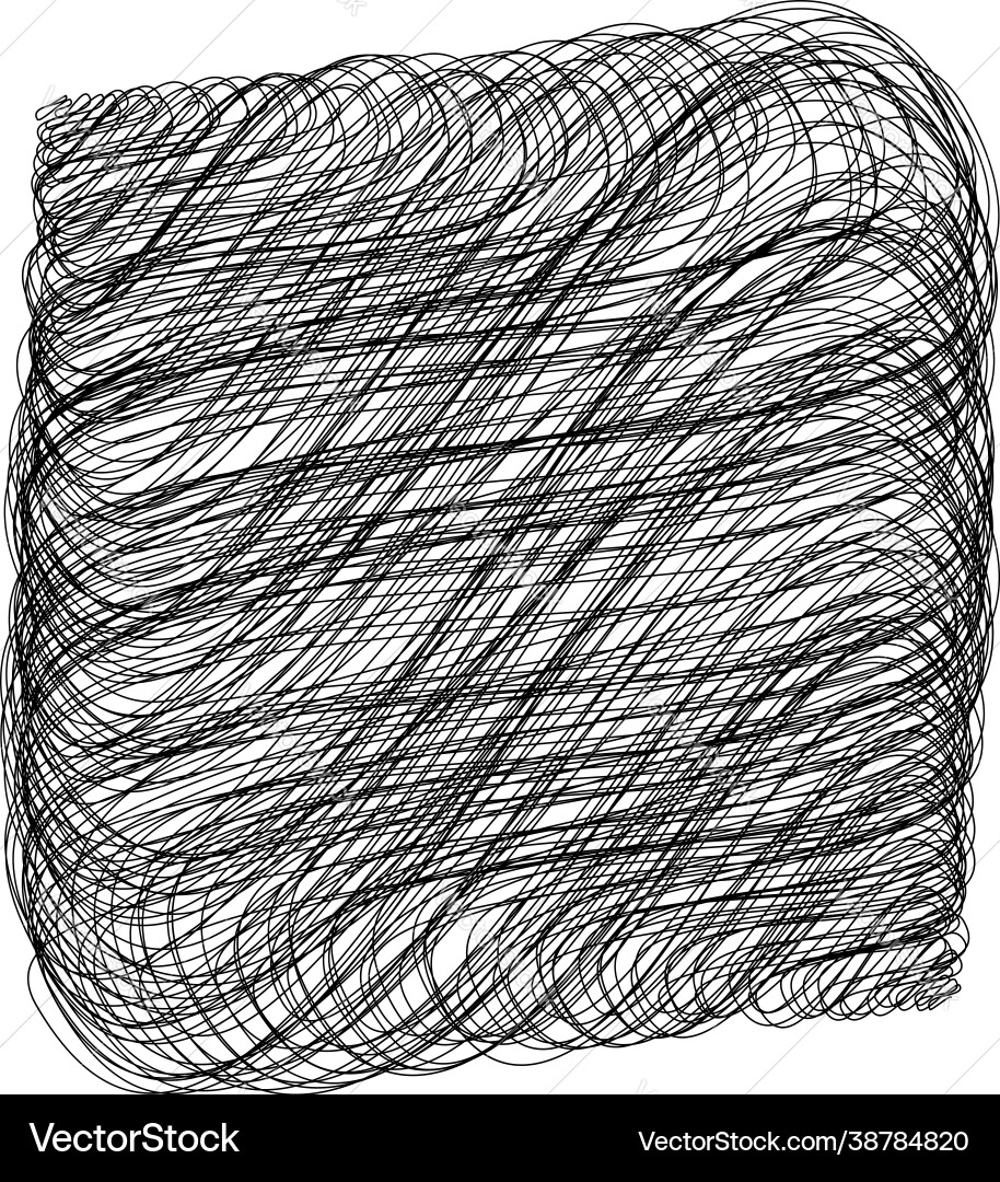 Square rectangle scribbling sketchy sketch doodle Vector Image