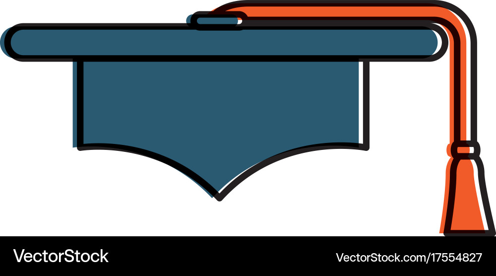 Hat graduation isolated icon Royalty Free Vector Image