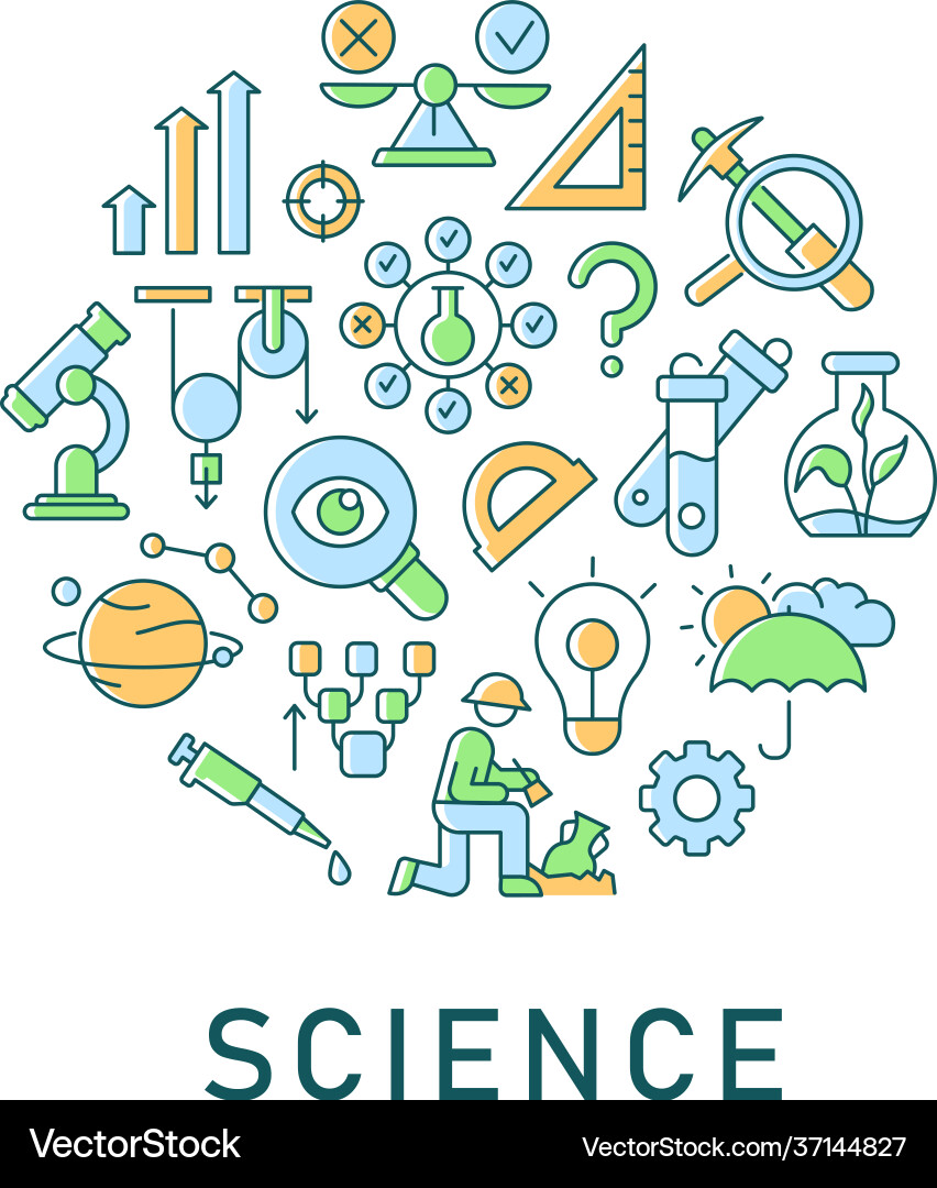 Science abstract color concept layout Royalty Free Vector