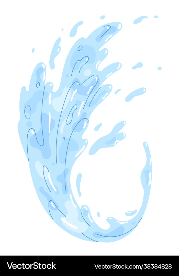 Splash water wave figure Royalty Free Vector Image