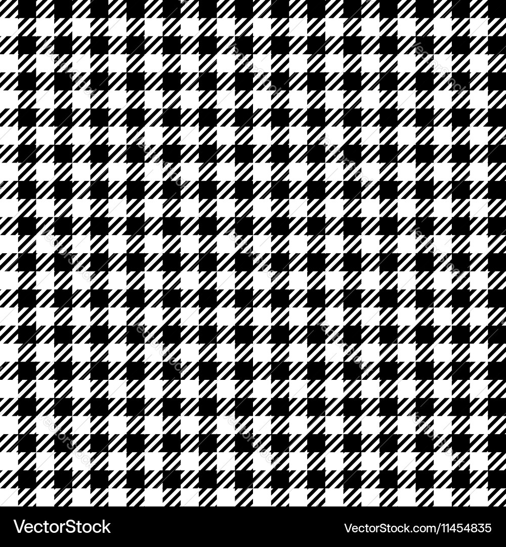 Black white check plaid seamless fabric texture Vector Image