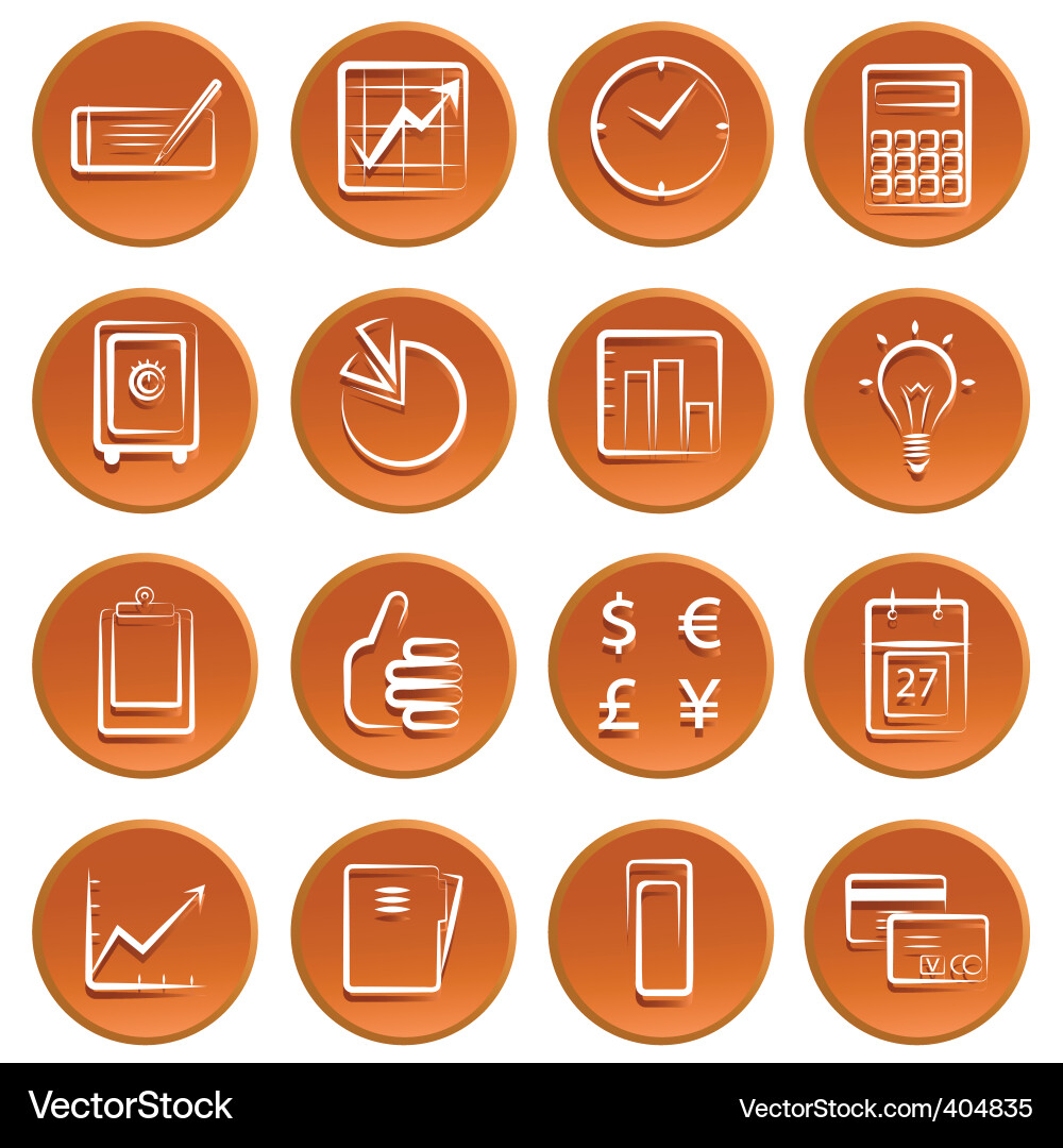 Business symbols Royalty Free Vector Image - VectorStock