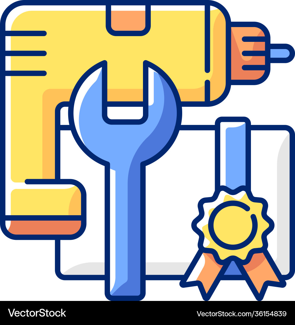 Diy workshop rgb color icon Royalty Free Vector Image
