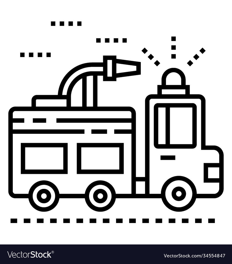 Firefighting van Royalty Free Vector Image - VectorStock