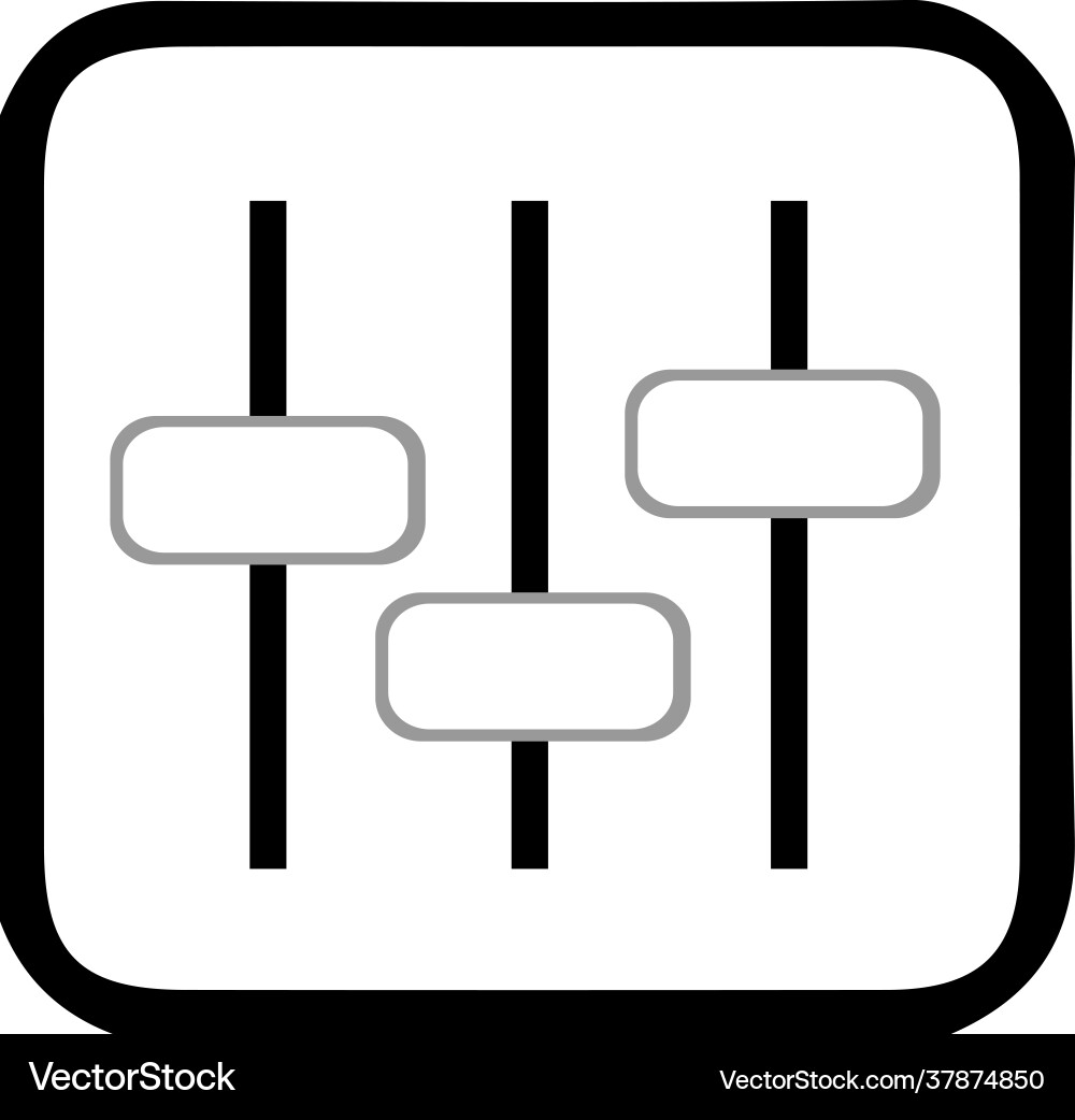 Equalizer icon on white background Royalty Free Vector Image