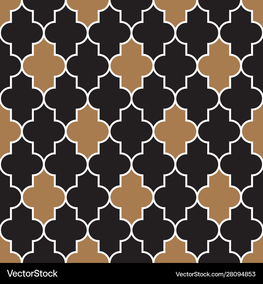 Arabic seamless pattern grid lantern shapes tiles Vector Image
