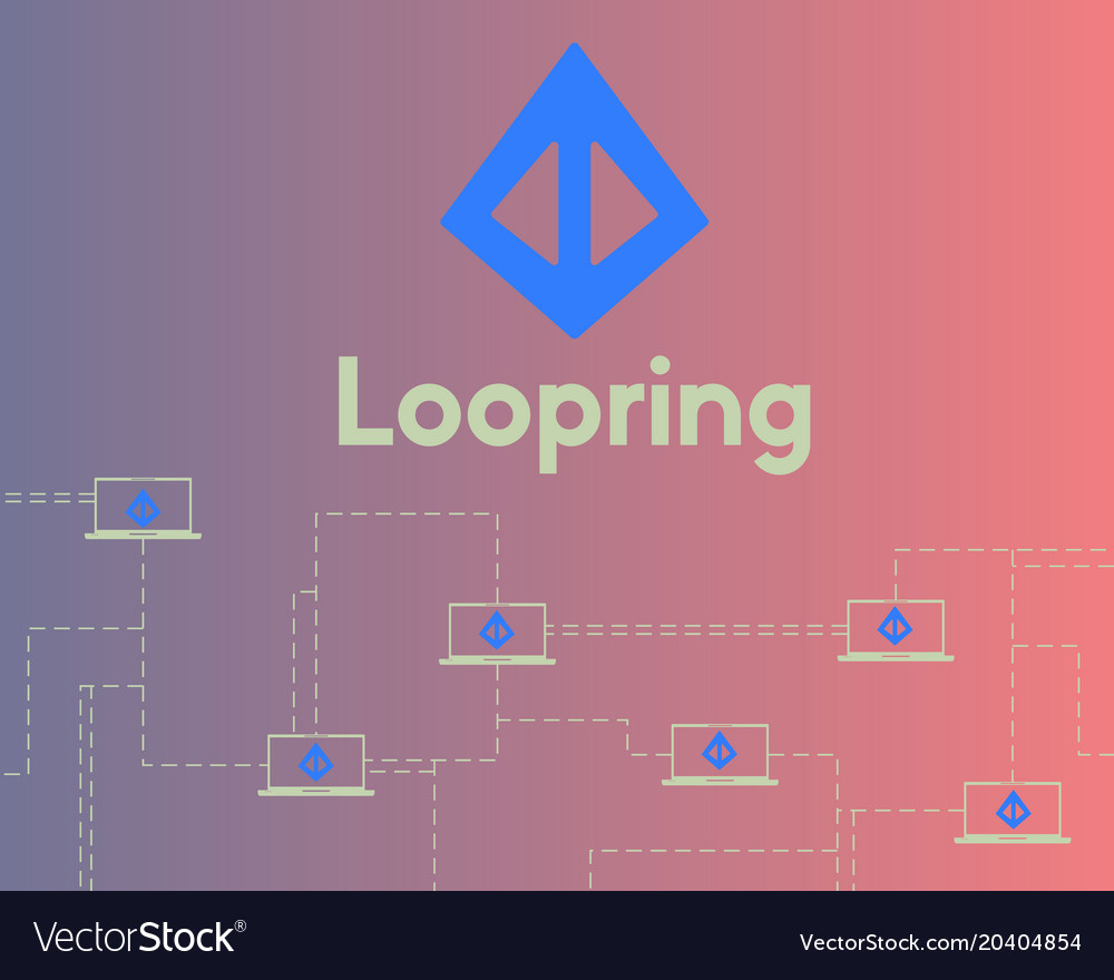Loopring cryptocurrency virtual payment style Vector Image