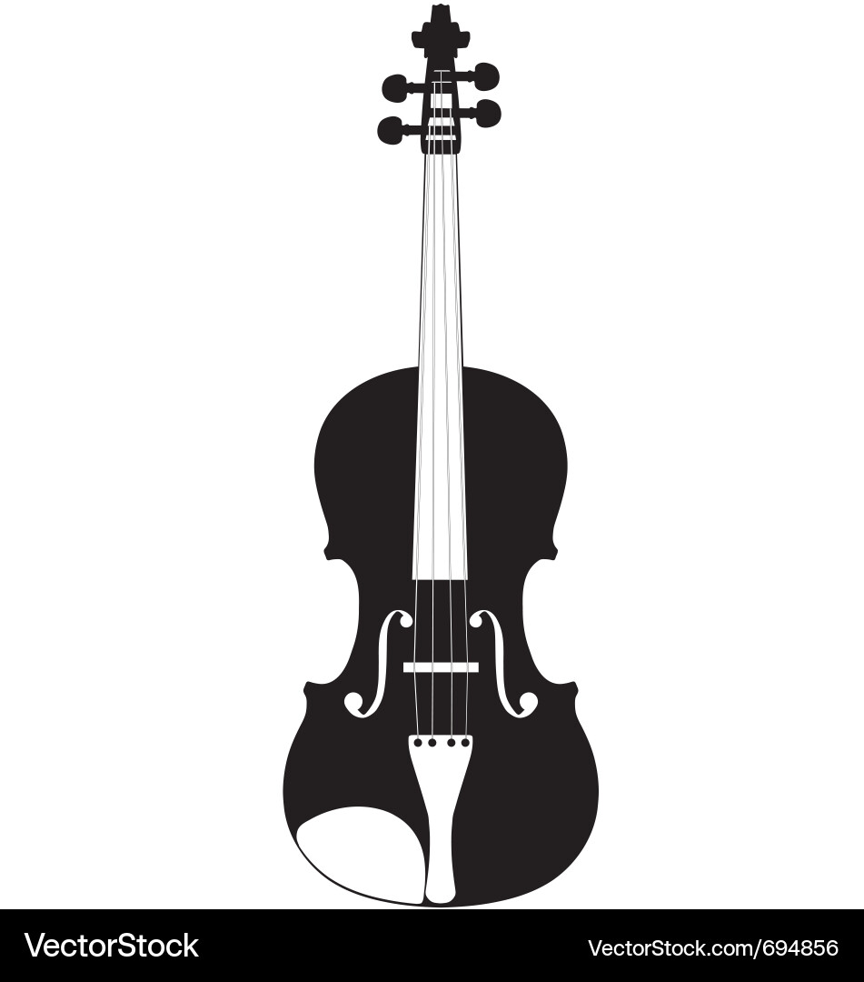 Violin silhouette Royalty Free Vector Image - VectorStock