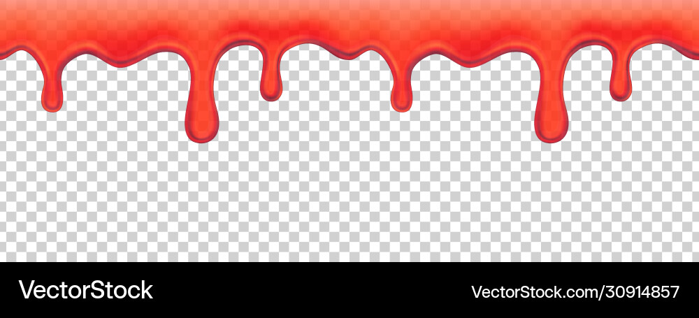 Strawberry jam dripping melted red syrup Vector Image