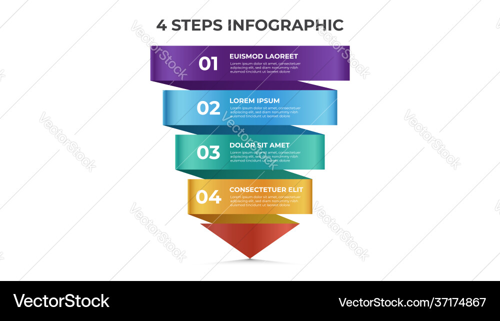 4 points steps infographic template layout Vector Image