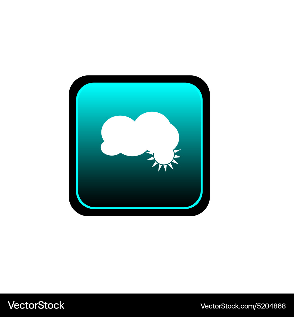 Button of cloud Royalty Free Vector Image - VectorStock
