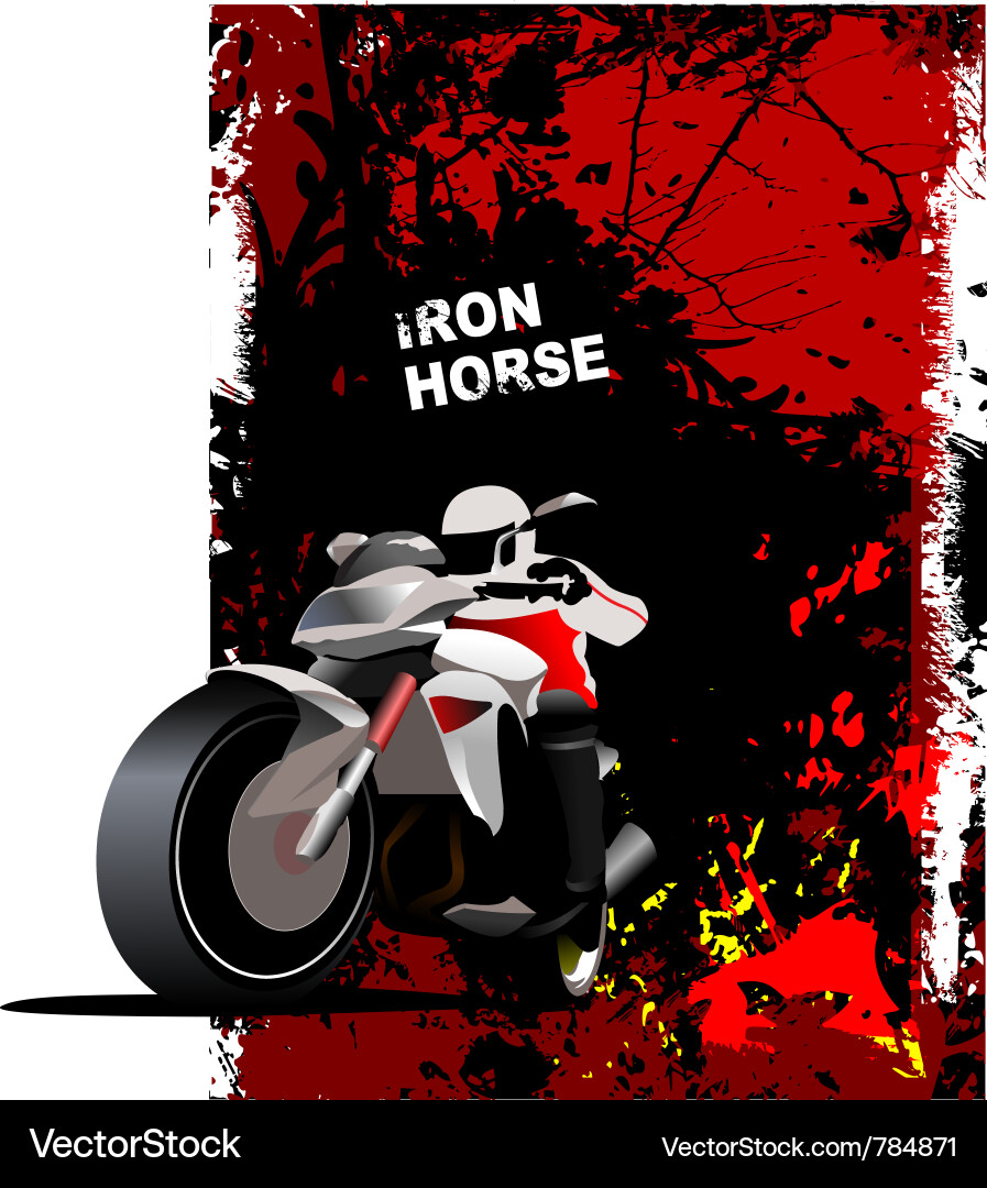 Motorbike poster Royalty Free Vector Image - VectorStock