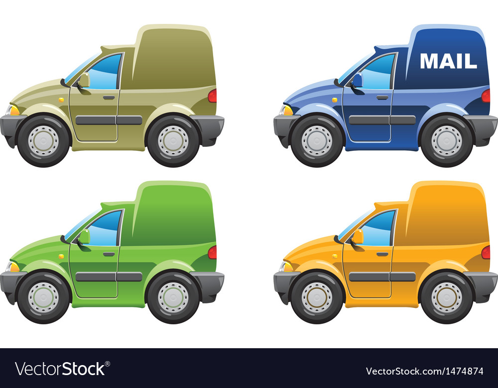 Mail van Royalty Free Vector Image - VectorStock