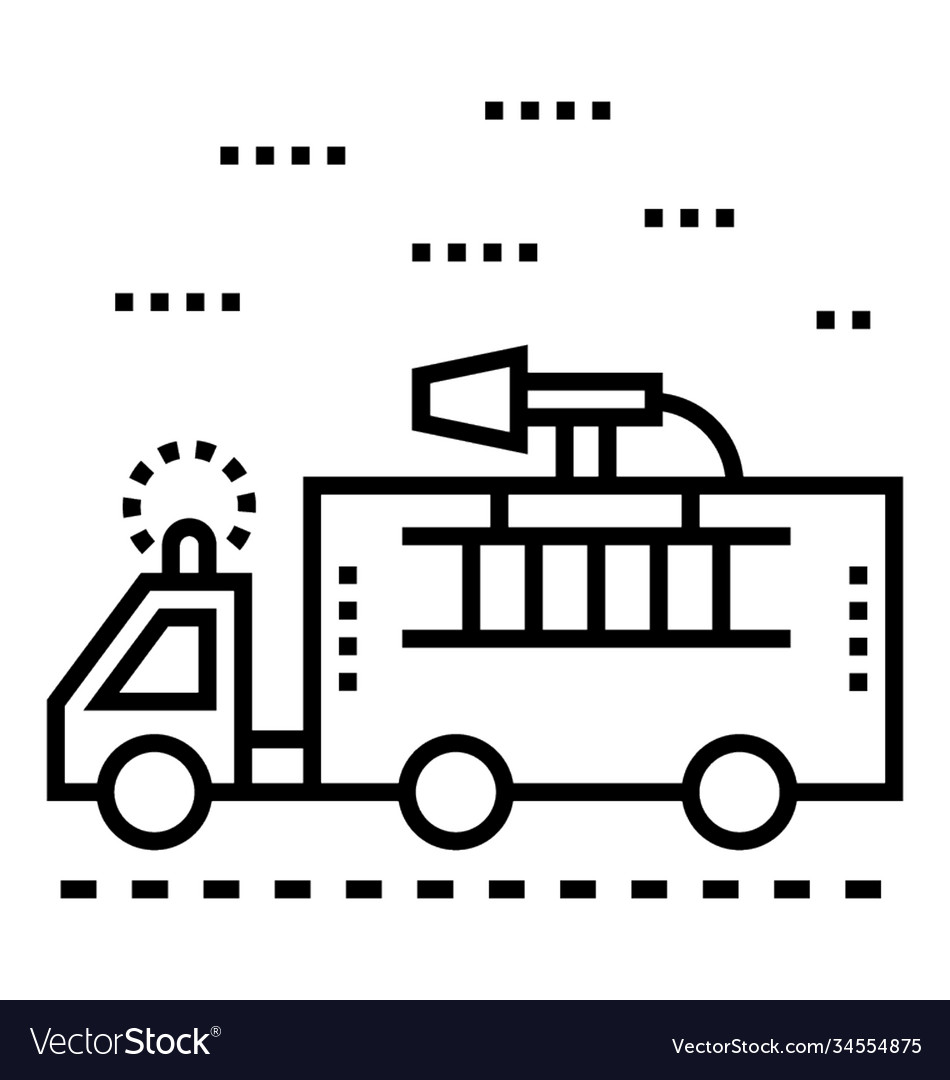 Firefighter van Royalty Free Vector Image - VectorStock