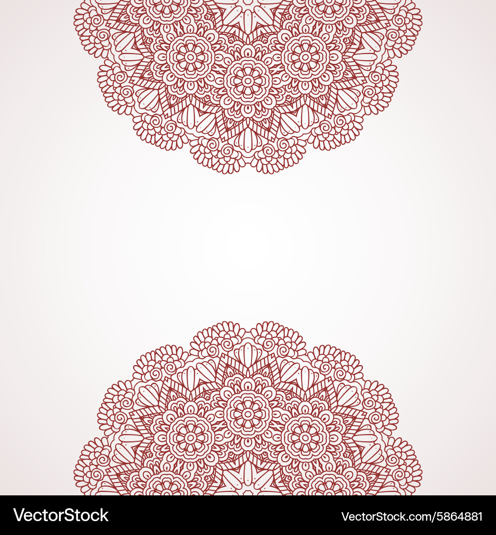Mehndi henna design background Royalty Free Vector Image