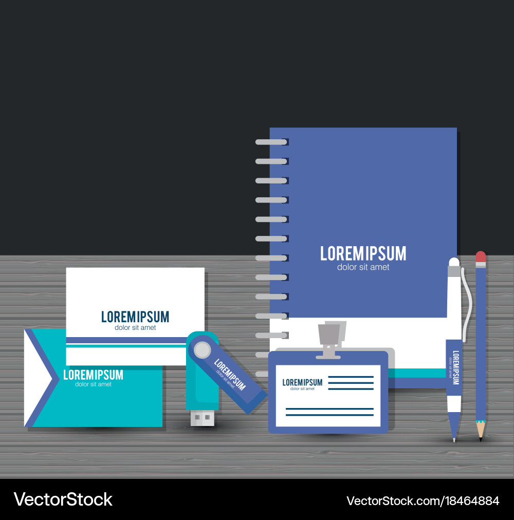 Business printed advertising items Royalty Free Vector Image
