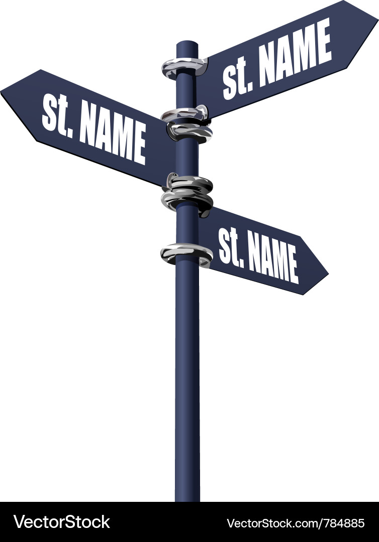 Street sign Royalty Free Vector Image - VectorStock