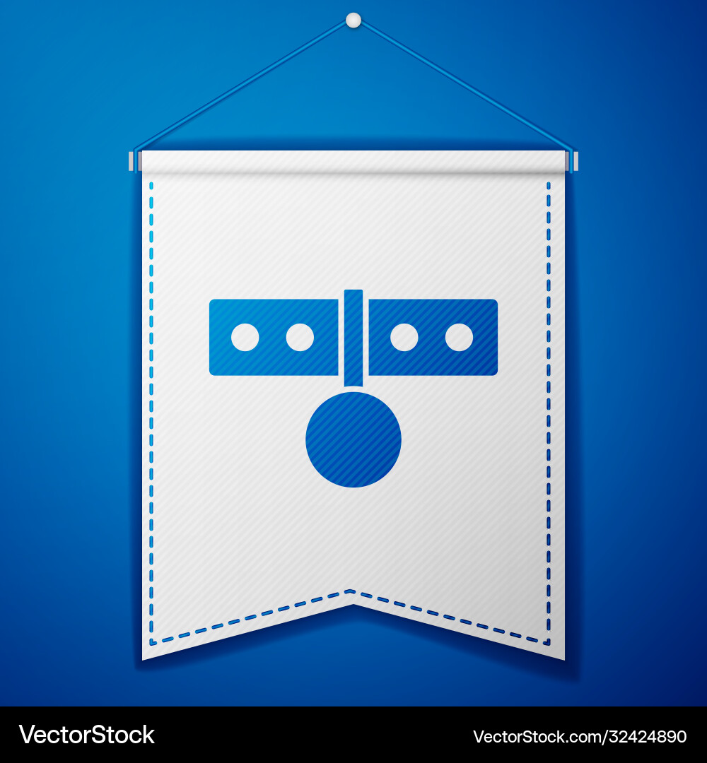 Blue collar with name tag icon isolated on Vector Image