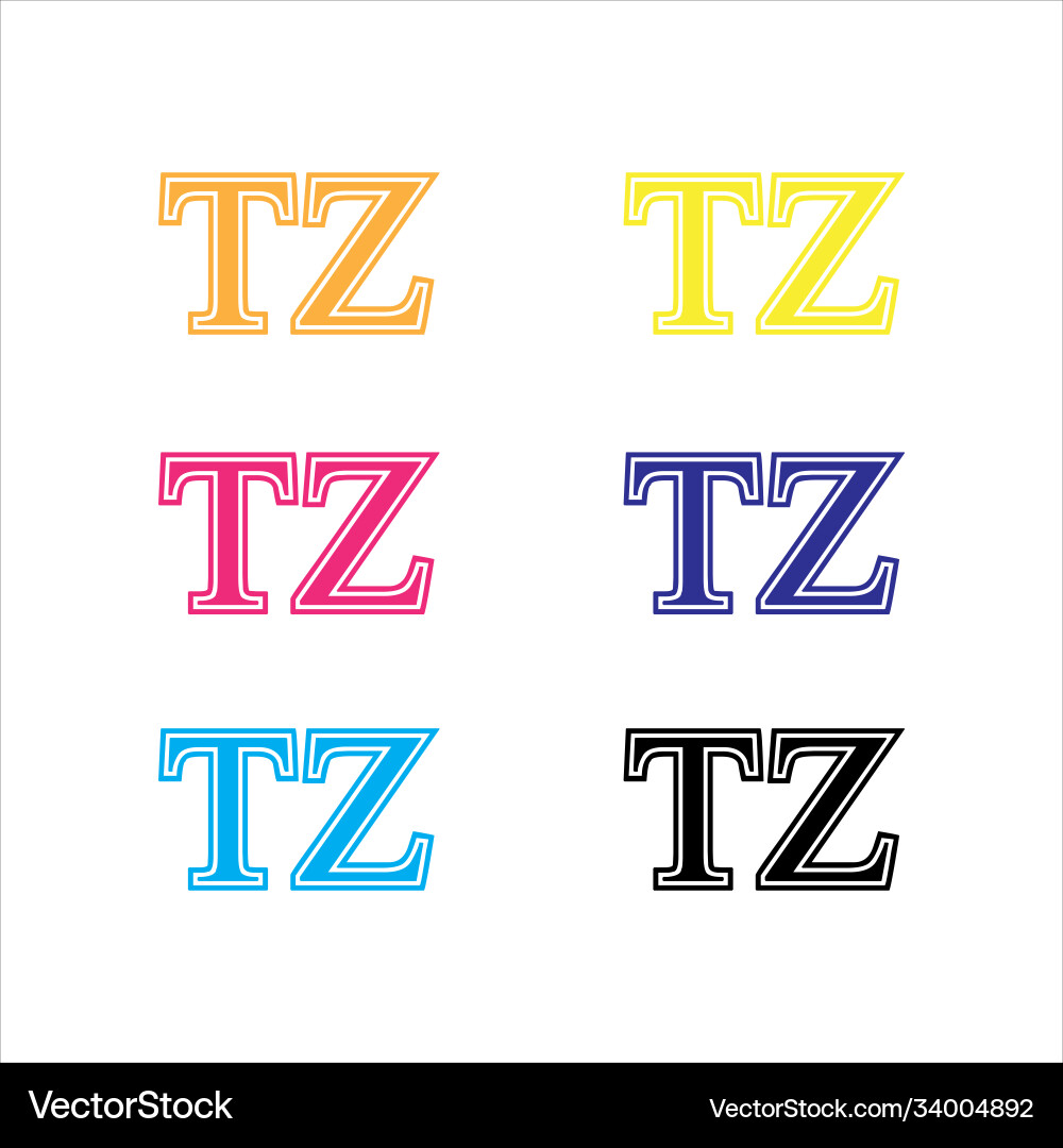 T z letter logo creative design Royalty Free Vector Image