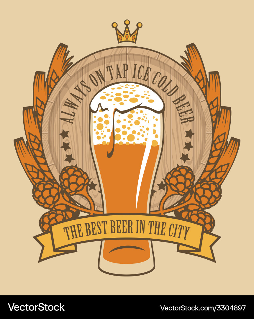 Beer on tap Royalty Free Vector Image - VectorStock