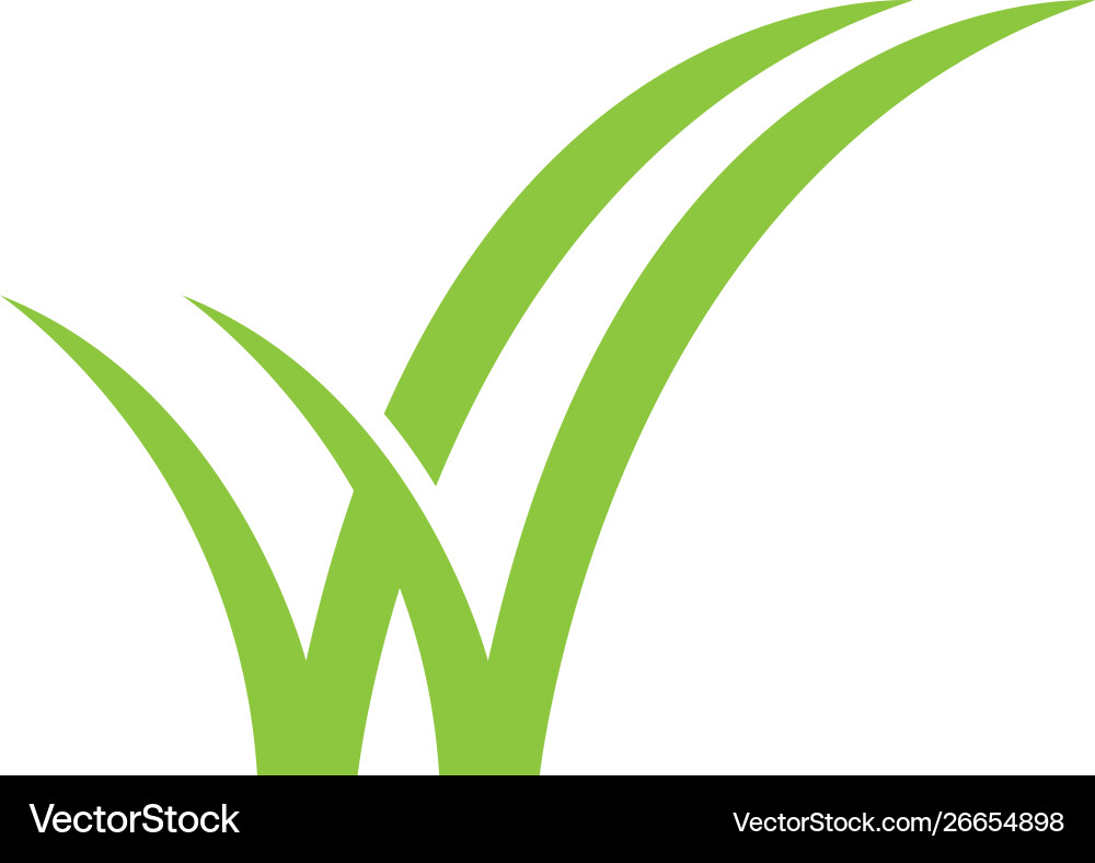 Grass logo Royalty Free Vector Image - VectorStock