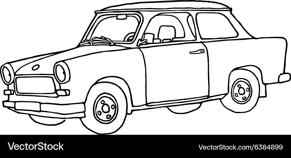 Trabi - Trabant Car Royalty Free Vector Image - VectorStock