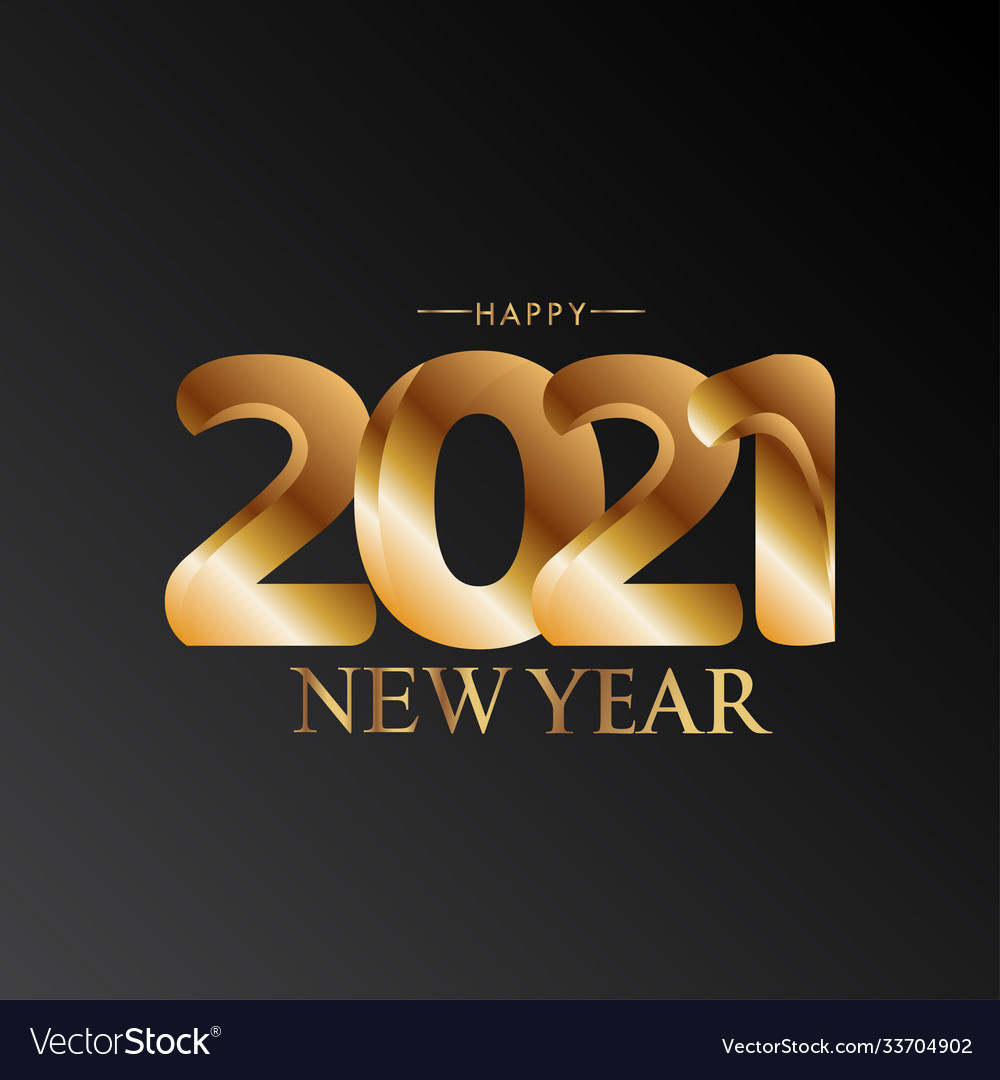 Happy new years 2021 celebration template design Vector Image