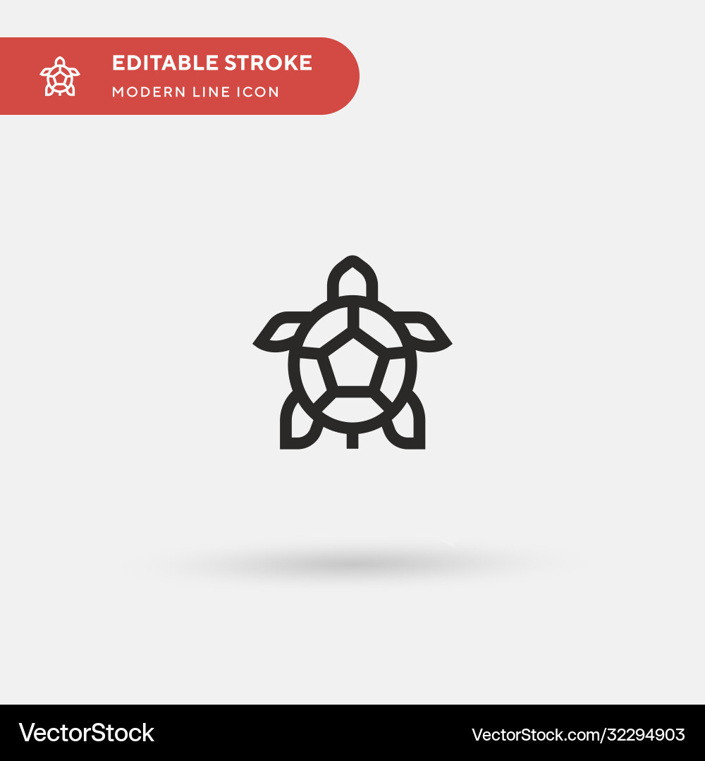 Turtle simple icon symbol Royalty Free Vector Image